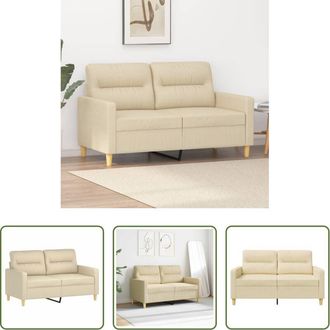 vidaXL vidaXL Stoff Sofa - 2-Sitzer-Sofa Creme 120 cm Stoff
