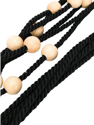 Philosophy di Lorenzo Serafini Beaded Rope Cotton Belt - Black