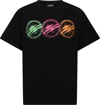Plein Sport Homme, Tops, Noir, Taille: XS T-Shirt Col Rond Multicolore Scratch