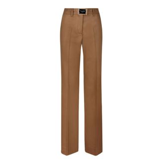 Dolce & Gabbana Femme, Pantalons, Brun, Taille: 34 FR Pantalon Droit Marron Camel