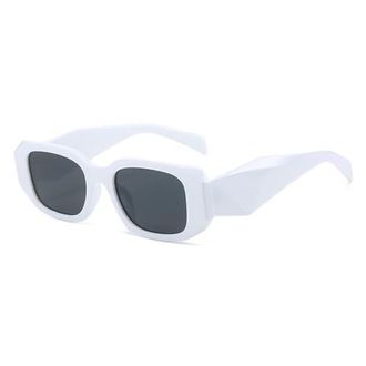 Generic Lunettes De Soleil Carr&eacute;es &Agrave; Petite Monture For Hommes Et Femmes, Id&eacute;ales For Les Activit&eacute;s Plein Air, Trajets Quotidiens Vacances(White)