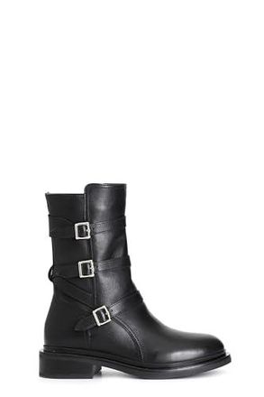 Caf&egrave;noir Bottines En Cuir &Agrave; Trois Boucles Pour Femmes, Pour Femme, Couleur Noir, Taille 41