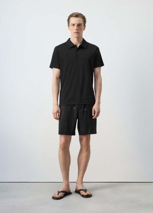 Mango Polo maille fine noir - Homme - XXL - MANGO MAN