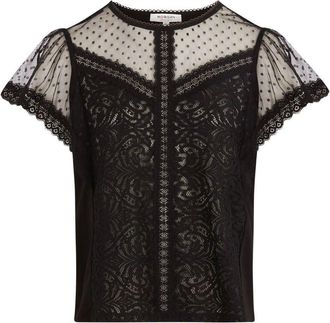 Morgan Kurzarm-T-Shirts, Schwarz M, Large