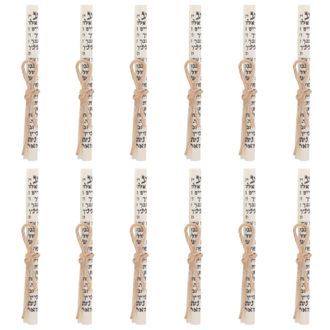BESPORTBLE 12 St&uuml;ck J&uuml;dische Gebetsrollen f&uuml;r T&uuml;rpfosten Kleine Religi&ouml;se T&uuml;rrollen aus Robustem Material Israelische Hausdekoration mit Biblischen Segensspr&uuml;che