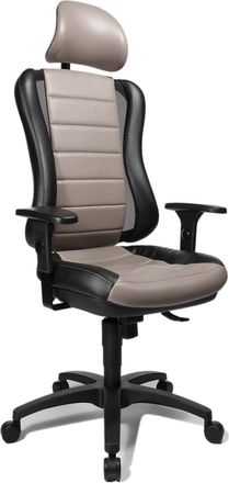 Topstar Topstar HE30PS103X Head Point RS P4, Bürostuhl, Schreibtischstuhl, inkl. höhenverstellbare Armlehnen, Kopfstütze, Polsterung grau/schwarz