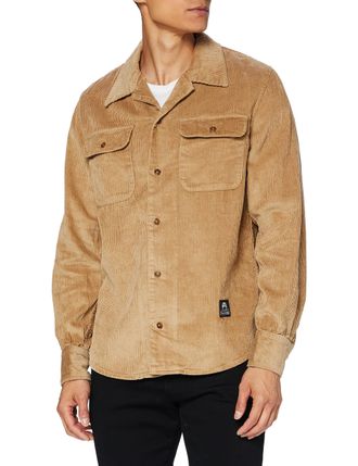 Kings of Indigo Herren Hakan Freizeithemd, Beige (Camel 7501), X-Large (Herstellergröße:XL)
