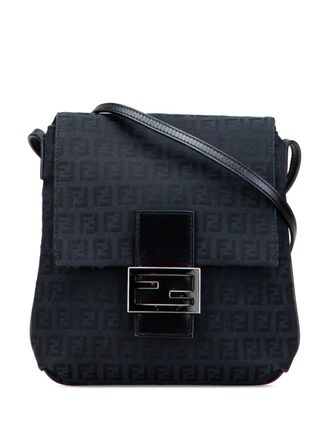 Fendi sac à bandoulière en toile à motif Zucchino (2010-2025) - Bleu