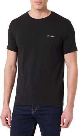 Pepe Jeans London M Basic Logo Stretch T-Shirt Homme Noir (Noir), M, Noir (Noir)., M