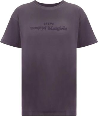 Maison Margiela Femme, Tops, Violet, Taille: 38 FR Cotton T-Shirt