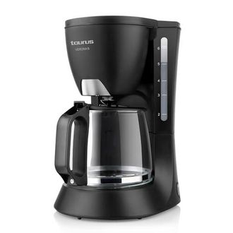 Taurus Taurus Verona 6 - Cafeti&egrave;re filtre 600W, 6 tasses, Verseuse en verre, R&eacute;servoir 0,6L, Filtre permanent, Syst&egrave;me anti-goutte, Arr&ecirc;t automatique, noir
