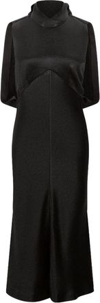 Shanghai Tang R&uuml;ckenfreies Kleid mit Schr&auml;gschnitt - Schwarz