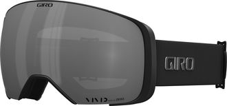 Giro Comp Skibrille - Snowboardbrille für Damen und Herren - Schwarz/Weißes Blinkerband mit Vivid Onyx/Vivid Infrarot Gläsern