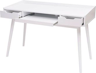 Hhg neuwertig] Schreibtisch 888b, Bürotisch Computertisch, mdf 120x55cm weiß