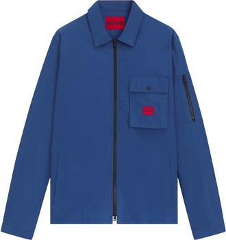 HUGO BOSS Hugo - Hemdjacke f&uuml;r Herren, Baumwolle (Mittelblau)