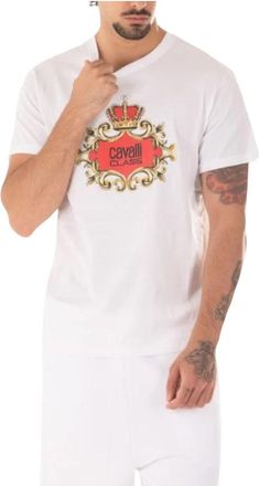 Just Cavalli Herren Logo T-Shirt - - Tops - Herren - Wei&szlig; - 2XL