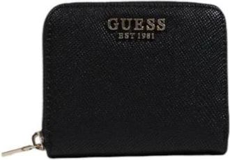 Guess Femme, Accessoires, Noir, Taille: ONE Size Portefeuille Zipp&eacute; Design Compact