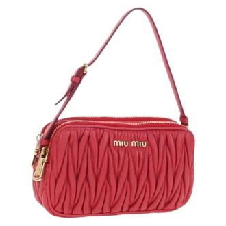 Miu Miu Sac &agrave; main Pre-owned - Femme - Pre-owned - Rouge - Taille: ONE Size