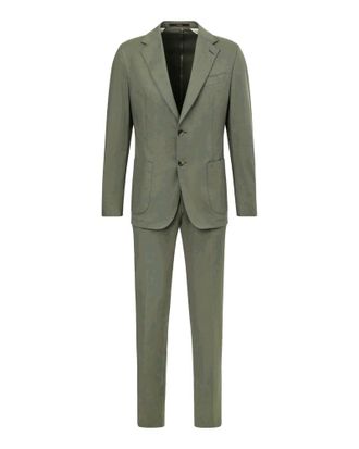 Windsor Einreihiger Anzug aus einem Baumwoll-Stretch mit Reverskragen in