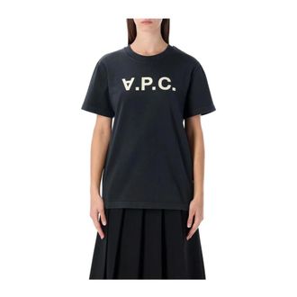 A.P.C. Logo T-Shirt - - Tops - Damen - Schwarzk - L