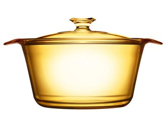 Visions 5.5lpyroceram Flair Kochtopf mit Glas, braun, 35,5 x 27,5 x 15,5 cm