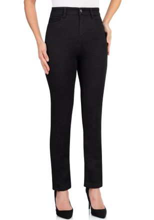 Wonderjeans Straight-Jeans WONDERJEANS High Waist Straigth, Damen, Gr. 36, L&auml;nge 30, schwarz (forever pure schwarz), Denim/Jeans, Obermaterial: 65% Baumwolle, 30%