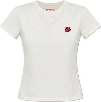 Kenzo Femme, Tops, Blanc, Taille: 42 FR T-Shirt Avec Applique