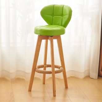 Generic 29,5 Barhocker In Thekenhöhe, 2er-Set - Drehbare Barhocker Aus Kunstleder Mit Beinen Und Fußstütze Aus Massivholz, Gepolsterte Inselstühle for Küche, 