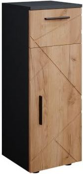 Vicco Meuble de Rangement de Salle de Bain Irma, Anthracite/Ch&ecirc;ne, 30 x 81 cm