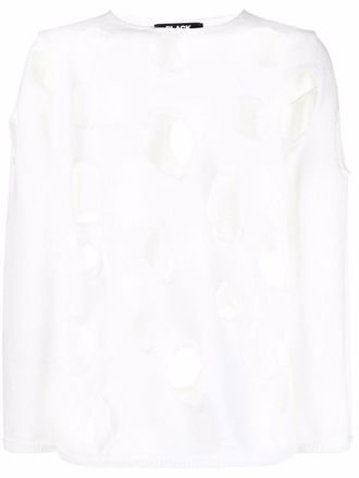 Comme Des Garçons Pullover mit Cut-Outs - Weiß