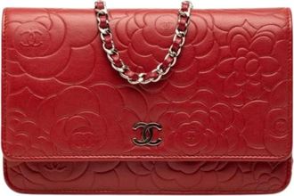 Chanel Portefeuille sur cha&icirc;ne Pre-owned - Femme - Pre-owned - Rouge - Taille: ONE Size