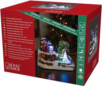 Konstsmide LED-Deko Bahnhof mit 8 Liedern Rgb, 3446-000EE, Weiß Lackiert