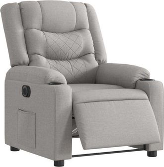 vidaXL Vidaxl - Fauteuil inclinable &eacute;lectrique gris nuage tissu