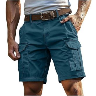 Generic Short cargo tactique pour homme - Serg&eacute; de coton l&eacute;ger avec plusieurs poches pour la randonn&eacute;e, le golf, le travail et les activit&eacute;s de plein air, noi