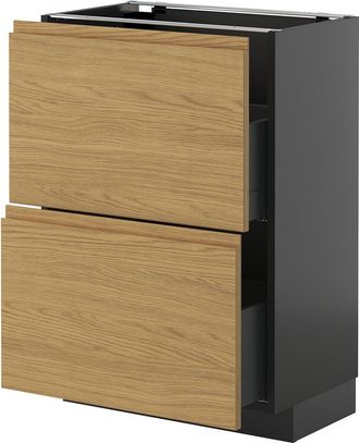 IKEA METOD / KNIVSHULT Unterschrank mit 2 Schubladen