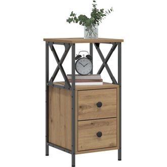 vidaXL Nachttisch Artisan-Eiche 34x35,5x70 cm Holzwerkstoff - Vidaxl