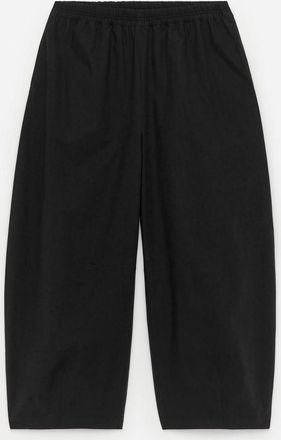 Arket Hose Mit Barrel Leg -Schwarz