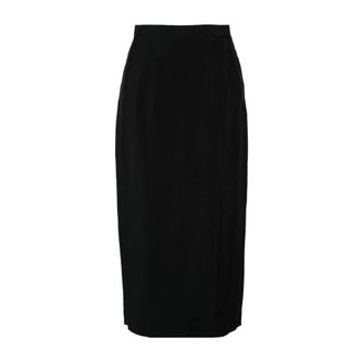 Gentryportofino Femme, Jupes, Noir, Taille: 36 FR Midi Skirt