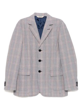 Aspesi blazer à carreaux - Bleu