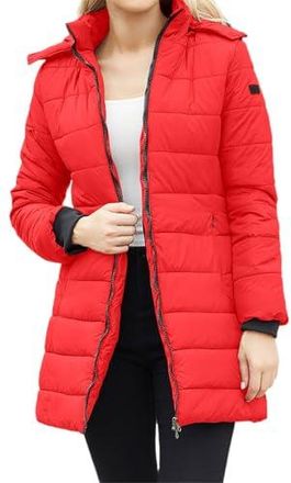 Generic Doudoune Femme Lumi&egrave;re Chaude Confortable Veste Doudoune Femme Hiver Court Manteau Matelass&eacute; Manches Longues Manteau Softshell D&eacute;contract&eacute; Grande Tail