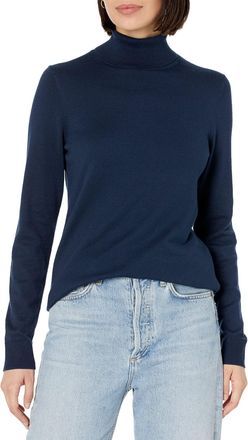 Amazon Essentials Damen Leichter, Langärmeliger Rollkragenpullover, Klassischer Schnitt (Erhältlich In Übergröße), Marineblau, 4XL Große Größen