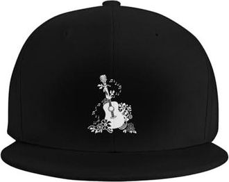 Generic Art De La Guitare Et des Notes De Musique Unisexe Snapback Chapeau Snapback Strapback Cap R&eacute;glable Casquette De Baseball pour Sport Adulte Trucker