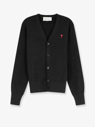 Ami Wool cardigan with Logo embroidery - AMI PARIS - gender_Man