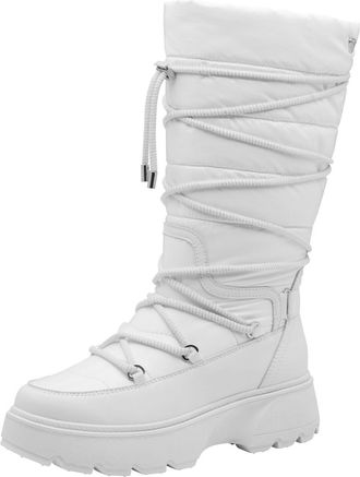 Tamaris Damen Stiefel Leder wei&szlig; 38