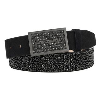 Philipp Plein Ceinture en cuir l&eacute;opard - Femme - Accessoires - Noir - Taille: 75 CM