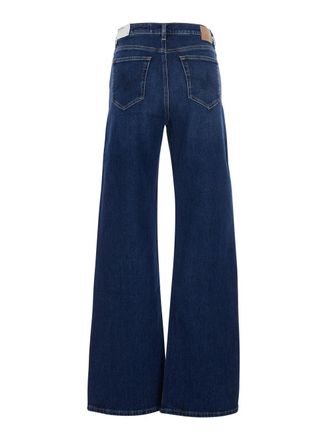 AG - Adriano Goldschmied Womens Jeans New Baggy Blue Cotton