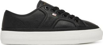 Tommy Hilfiger Sneakers Platform Vulc Piping Ltr FW0FW09393 Schwarz