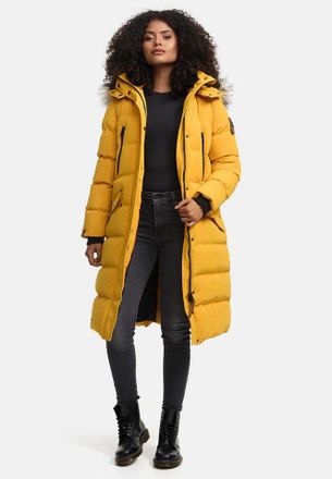Marikoo Schneejacke Marikoo Schneesternchen Damen Winter Steppjacke B890 langer Parka mit abnehmbarer Kapuze