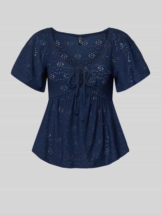 Only Slim Fit T-Shirt mit tiefem V-Ausschnitt Modell SMILLA