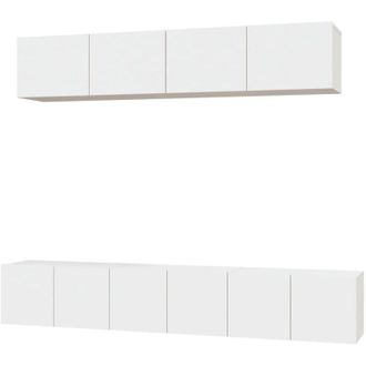 vidaXL Ensemble de meubles TV 5 pcs Blanc Bois ding&eacute;nierie vidaXL